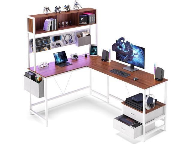 Click here for Dowinx L Shaped Desk with Pegboard and Drawers  Re... prices