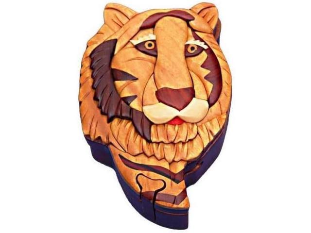 Click here for Tiger - All Natural Wood Intarsia Puzzle Box - Han... prices