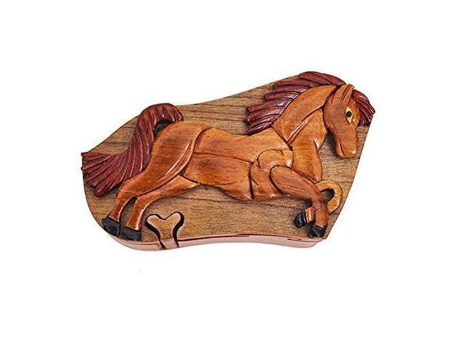 Click here for Horse Pony  Handmade Wooden Puzzle Box with Secret... prices