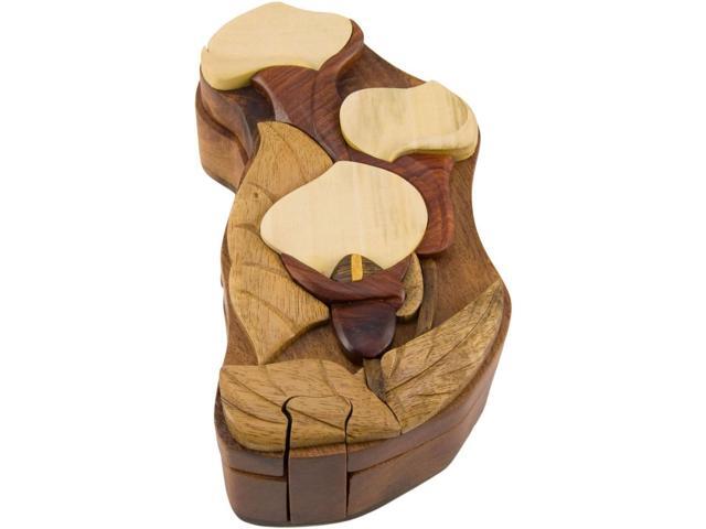 Click here for Calla Lilly- All Natural Wood Intarsia Puzzle Box... prices