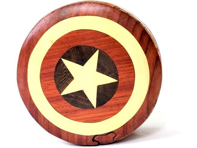 Click here for Captain America - Handcrafted Wooden Intarsia Puzz... prices