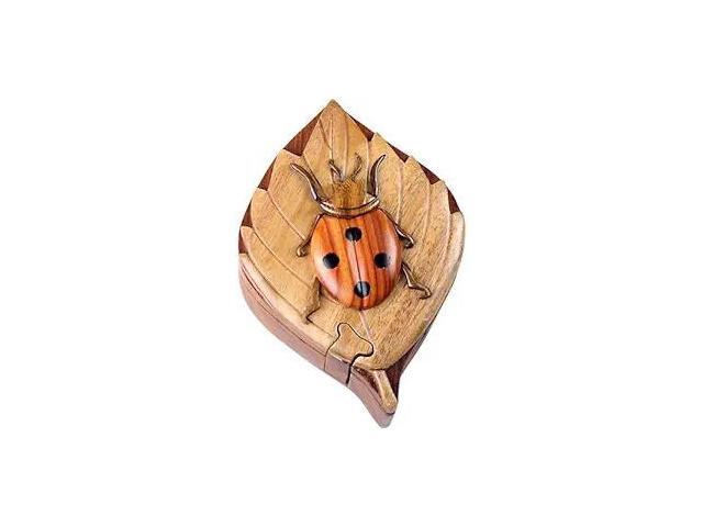 Click here for Lady Bug - All Natural Wood Intarsia Puzzle Box -... prices