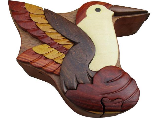 Click here for Hummingbird  All-Natural Intarsia Wood Art  Handma... prices