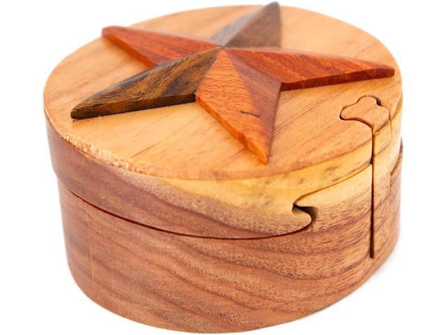 Click here for Star - All Natural Wooden Puzzle Box - Handcrafted... prices
