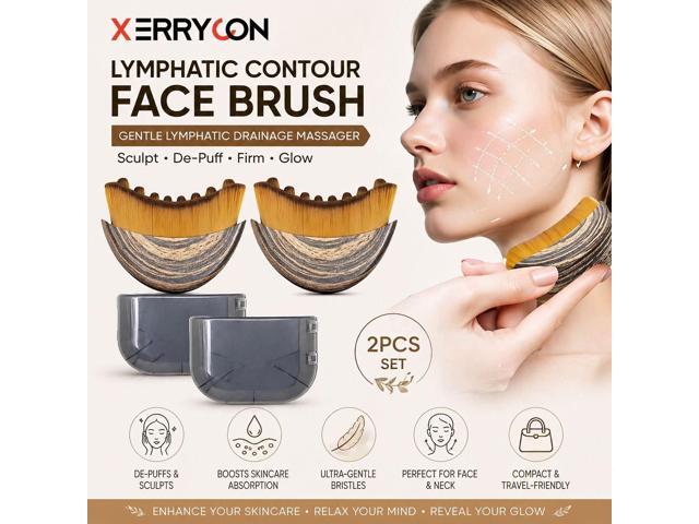 Click here for Lymphatic Face Brush 2 Pack Jawline & Neck Massage... prices