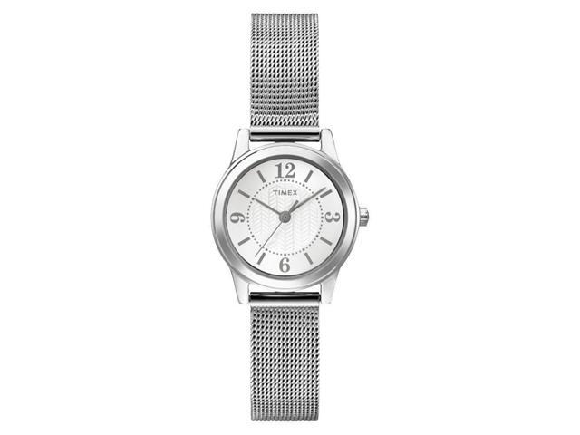 Click here for Womens Timex Watch with Mesh Bracelet - Silver T2P... prices