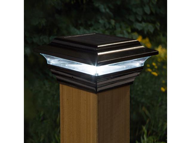 Click here for Classy Caps 4X4 Black Aluminum Imperial Solar Post... prices