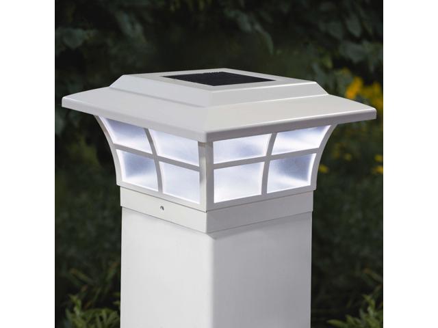 Click here for Classy Caps 5X5 White PVC Prestige Solar Post Cap... prices