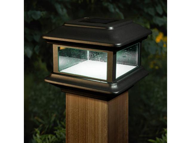 Click here for Classy Caps 4X4 Black Aluminum Colonial Solar Post... prices