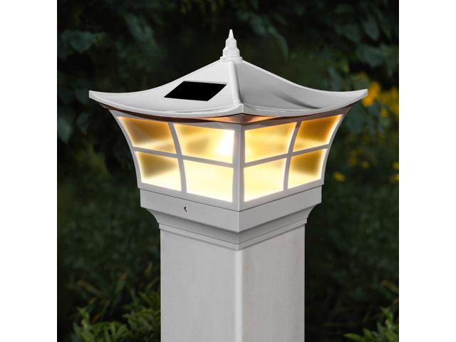 Click here for Classy Caps 5X5 White PVC Ambience Solar Post Cap prices