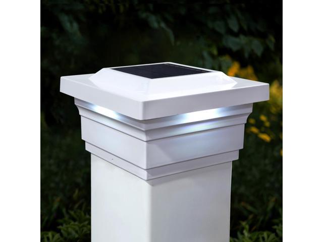 Click here for Classy Caps 5X5 White PVC Majestic Solar Post Cap prices