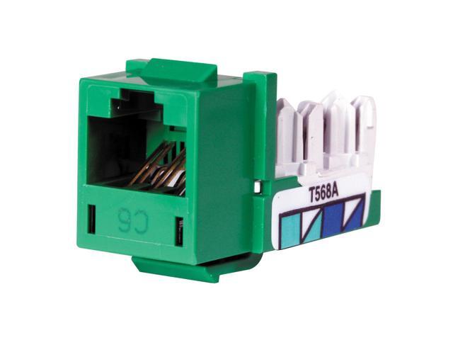 Click here for Hubbell HXJ6GN24 XCelerator Cat6 Jack  Green 24-Pa... prices