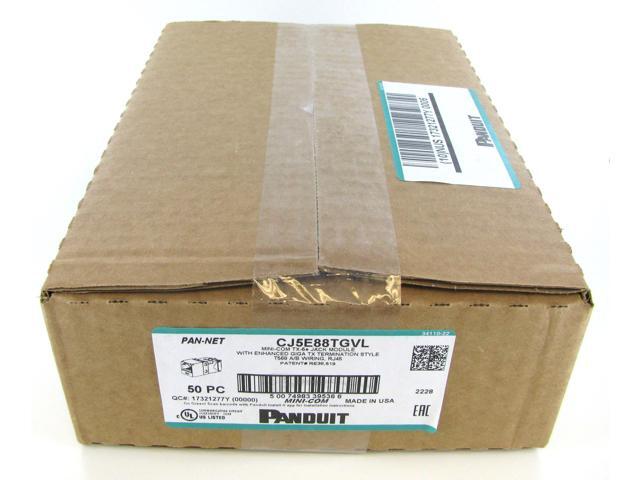 Click here for Panduit CJ5E88TGVL Mini-Com Cat5e TX-5e Modular Ja... prices