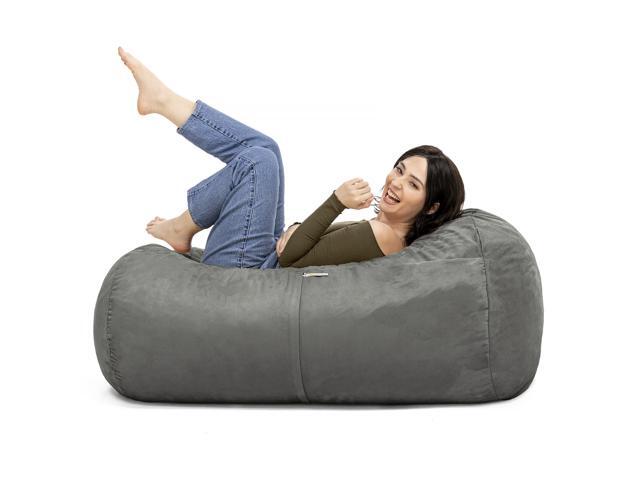Click here for Jaxx 4 ft Lounger Bean Bag  Charcoal prices