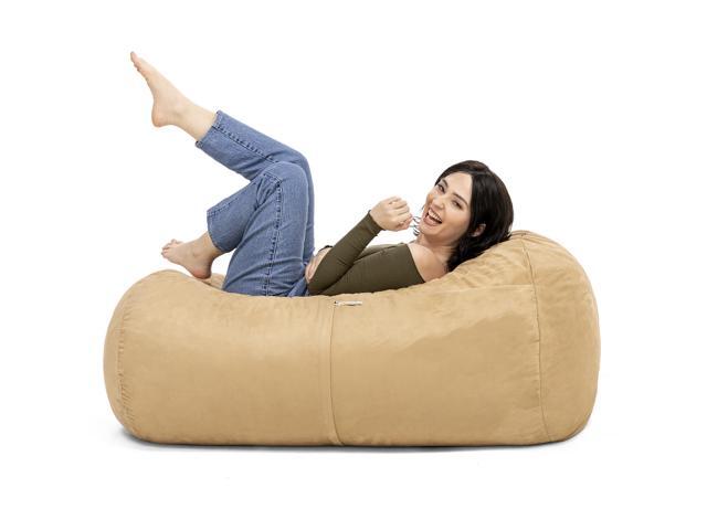 Click here for Jaxx 4 ft Lounger Bean Bag  Camel prices