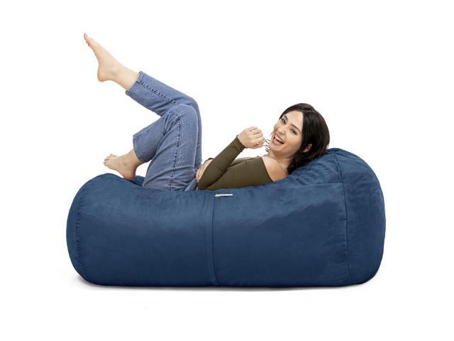Click here for Jaxx 4 ft Lounger Bean Bag  Navy prices