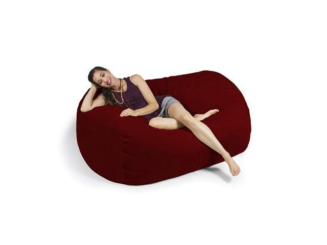 Click here for Jaxx 5.5 Foot Lounger Bean Bag Loveseat  Cinnabar prices