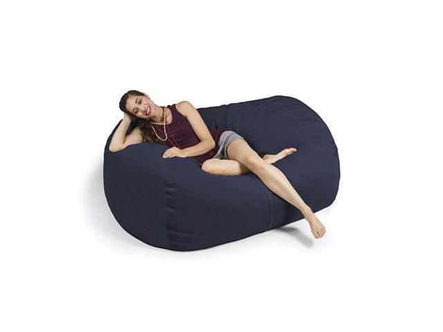 Click here for Jaxx 5.5 Foot Lounger Bean Bag Loveseat  Navy prices