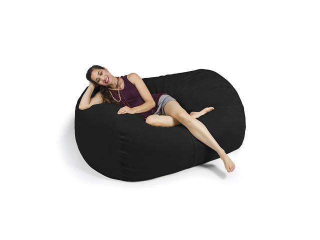Click here for Jaxx 5.5 Foot Lounger Bean Bag Loveseat  Black prices