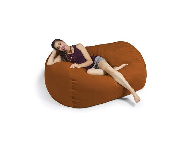Click here for Jaxx 5.5 Foot Lounger Bean Bag Loveseat  Mandarin prices