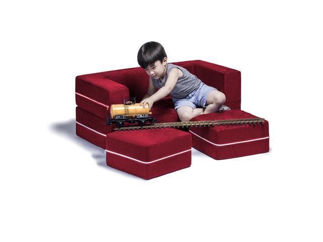 Click here for Jaxx Zipline Modular Kids Loveseat & Ottomans  Che... prices