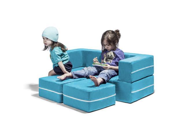 Click here for Jaxx Zipline Modular Kids Loveseat & Ottomans  Tea... prices
