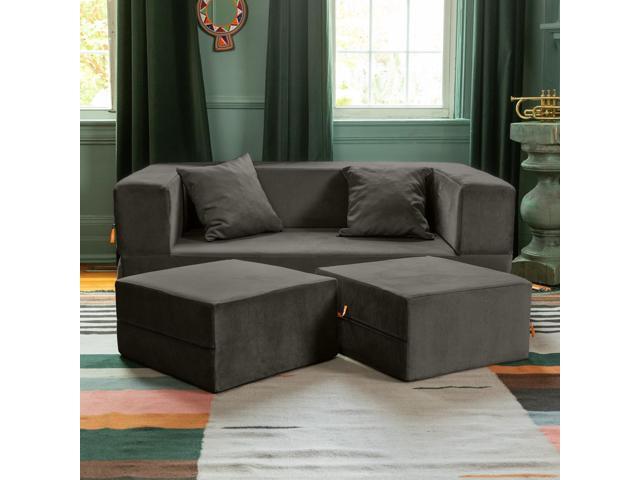 Click here for Jaxx Zipline Convertible Sleeper Loveseat & Ottoma... prices