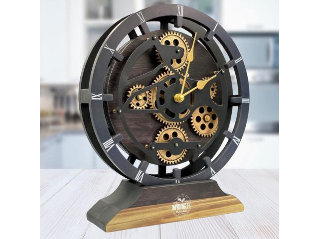 Click here for The Gears Clock Desk Clock 10 Inches With Real Mov... prices