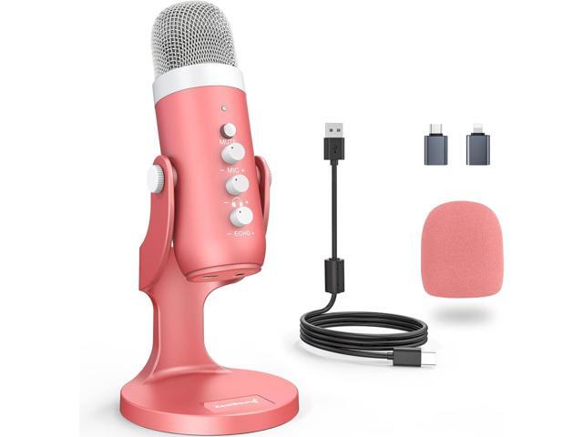 Click here for ZealSound Gaming USB Pink Microphone with Quick Mu... prices
