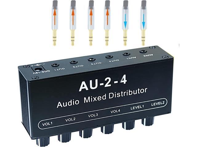 Click here for 1/8 aux Input Mixing 2 in 4 Channel Way Out Headse... prices