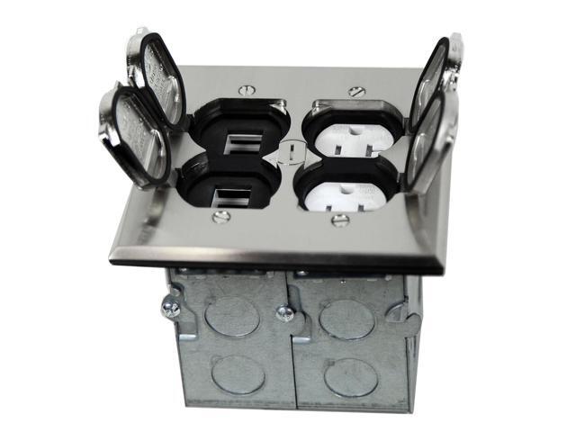 Click here for Enerlites 975549-S-D Nickel Plated Brass 2-Gang Fl... prices