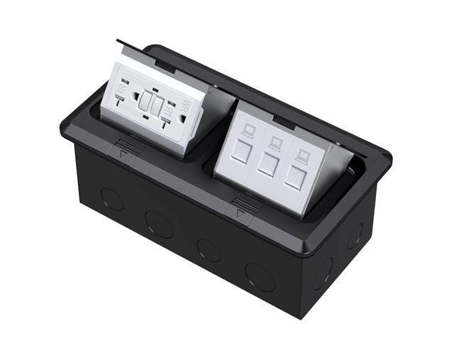 Click here for KYHSHJ Dual Pop-Up Floor Electrical Outlet Box Kit... prices