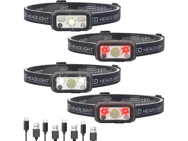 Click here for Headlamp Rechargeable  4 Pack White Red Headlamp F... prices