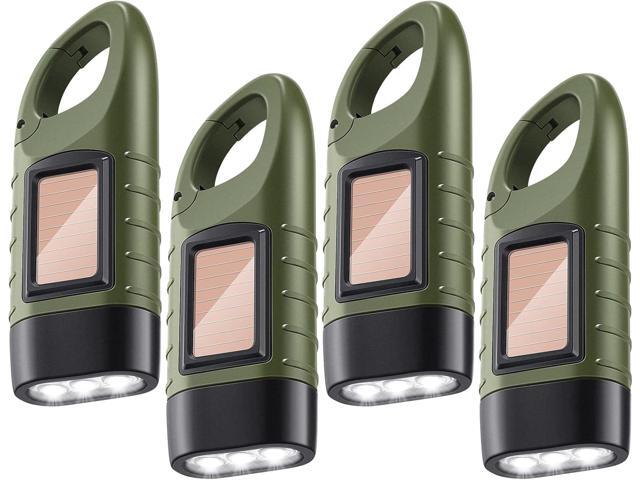 Click here for 4 Pieces Hand Crank Solar Powered Flashlight LED R... prices
