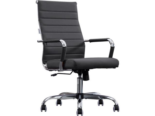 Click here for Home Office Chair Ribbed  Modern Leather Conferenc... prices