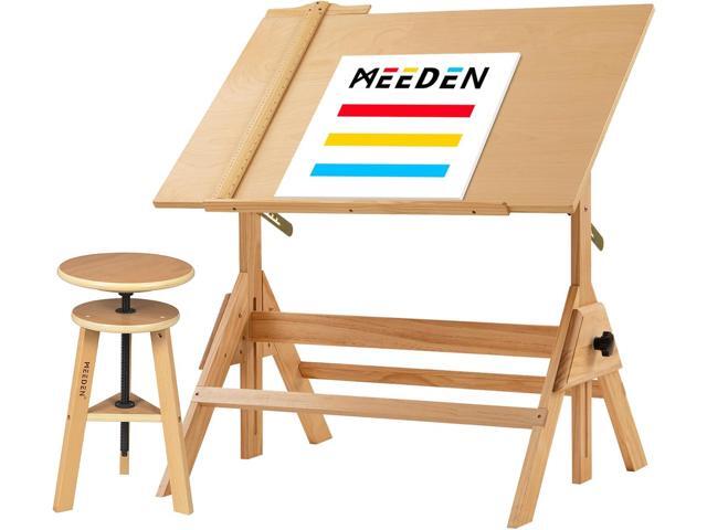 Click here for MEEDEN Wood Drafting Table & Stool Set Artist Stoo... prices
