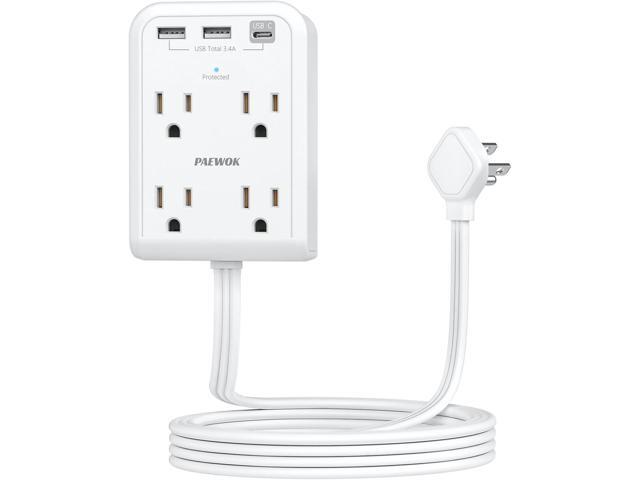 Click here for Flat Electrical Outlet Extender with USB C Ports... prices