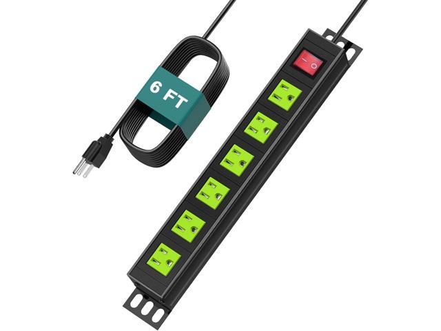 Click here for QBA 6 Outlet Metal Power Strip  Heavy Duty Wide Sp... prices