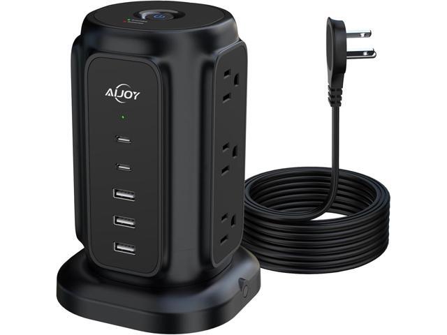 Click here for AiJoy Flat Plug Power Strip Tower with 9 Outlets a... prices