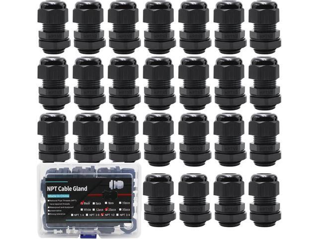 Click here for NPT Plastic Cable Gland 1/2 Knockout Box 25PCS Wat... prices