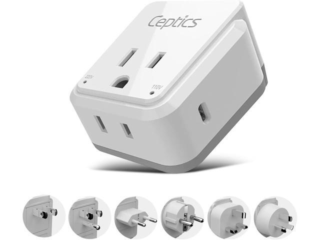Click here for Ceptics World Travel Plug Adapter Set  Safe USB-C... prices