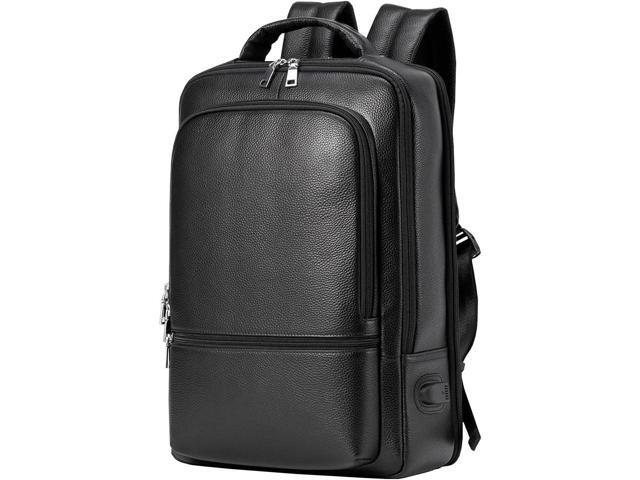Click here for 15.6 Inch Genuine Leather Laptop Backpack for Men... prices