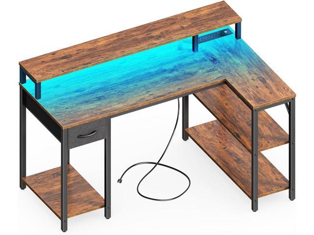 Click here for SUPERJARE 47 inch Reversible L Shaped Desk with LE... prices