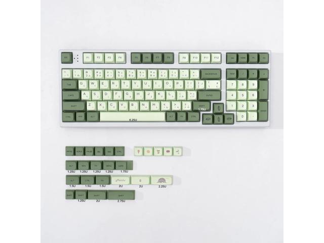 Click here for PBT Japanese 124 Keys Matcha Green Dye-Sublimation... prices