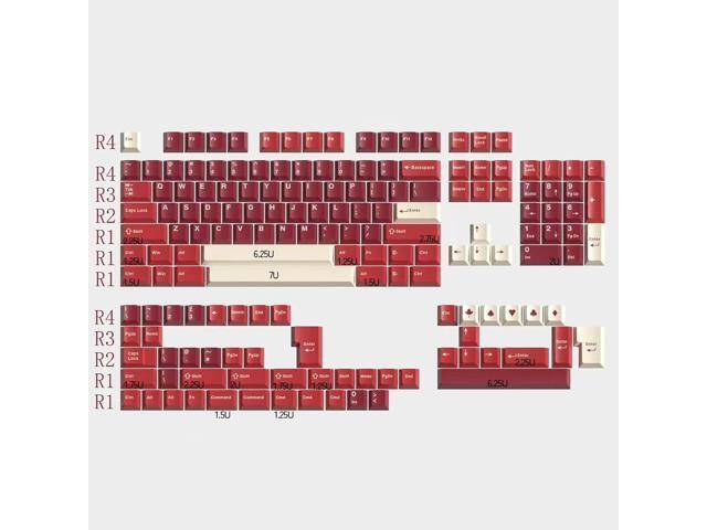 Click here for 163 Keys Red Keycaps Cherry Profile Doubleshot Key... prices
