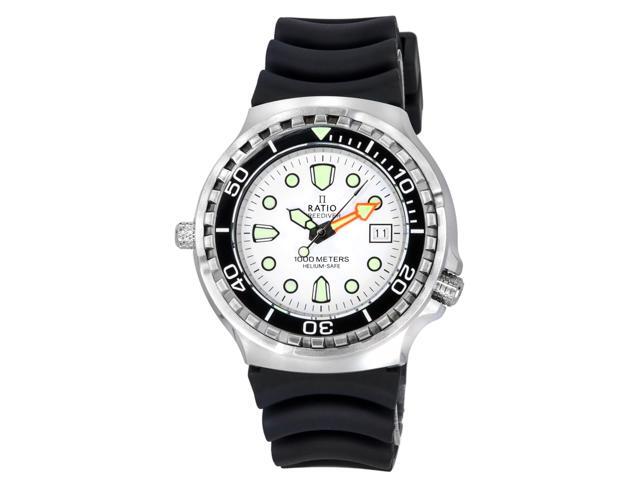Click here for Ratio FreeDiver Helium Safe Quartz White Dial 1000... prices