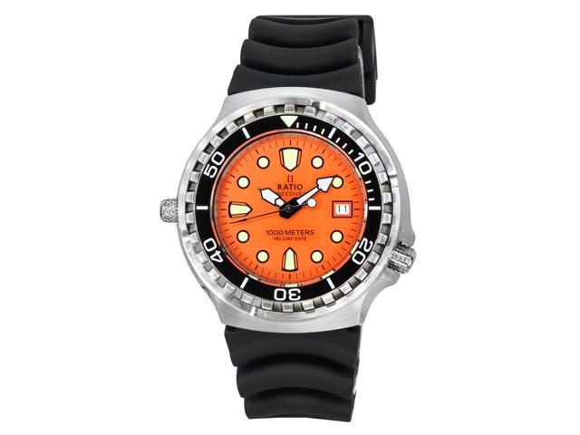 Click here for Ratio FreeDiver Helium Safe Quartz Orange Dial Men... prices