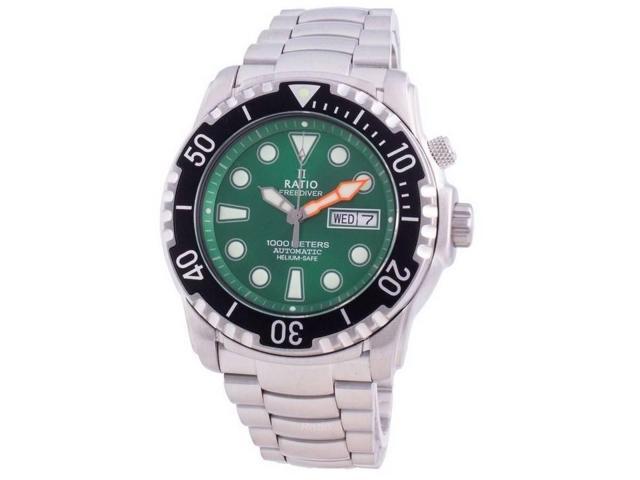 Click here for Ratio FreeDiver Helium-Safe 1000M Green Dial Sapph... prices