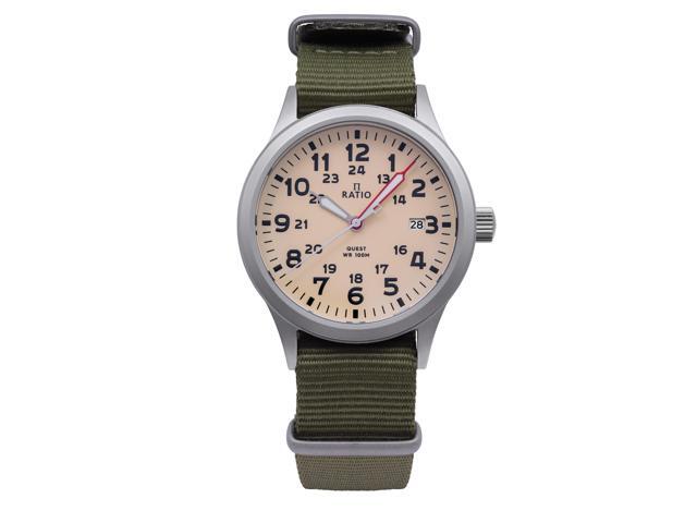 Click here for Ratio Quest Mens Field Watch Sapphire Nylon Strap... prices