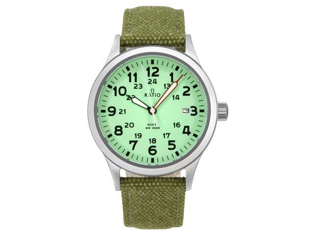 Click here for Ratio Quest Mens Field Watch Sapphire Canvas Strap... prices